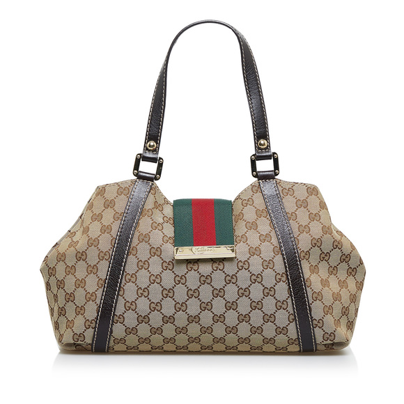 Gucci | Bags | Gucci Gg Canvas New Ladies Web Tote Tote Bag | Poshmark